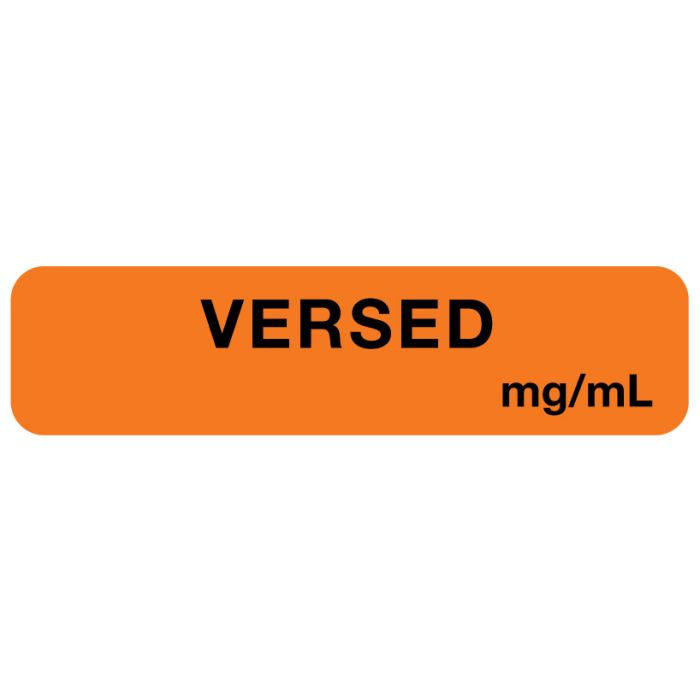 Anesthesia Label, Versed mg/mL, 1-1/4" x 5/16" | United Ad Label