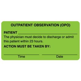 Outpatient Observation Label, 4" x 2" | United Ad Label