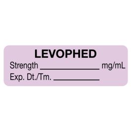 Anesthesia Label, Levophed mg/mL, 1-1/2" x 1/2" | United Ad Label
