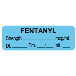 Anesthesia Label, Fentanyl mcg/mL, DTI 1-1/2" x 1/2" | United Ad Label