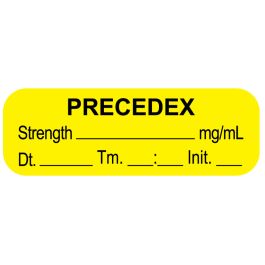 Anesthesia Label, PRECEDEX mg/mL Date Time Initial, 1-1/2" x 1/2 ...