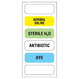 Multi Color Anesthesia Label Sheet with 6 Labels | United Ad Label