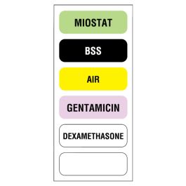 6-label Anesthesia Sheet - Multi Color - 1-1/2" x 1/2" | United Ad Label