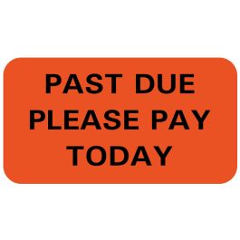 Red PLEASE PAY TODAY Payment Reminder Labels | United Ad Label