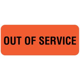Out Of Service, Equipment Repair and Maintenance Label, 2-1/4" x 7/8 ...
