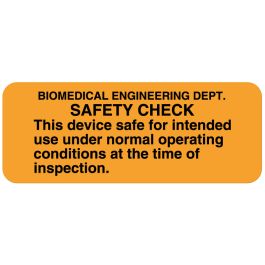 Orange Electrical Equipment Safety Label, 2-1/4" x 7/8" | United Ad Label