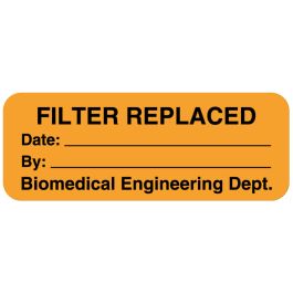 Filter Replaced, Filter Replaced Label, 2" x 7/8" | United Ad Label