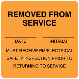 Equipment Repair and Maintenance Label, 2-1/2" x 2-1/2" | United Ad Label