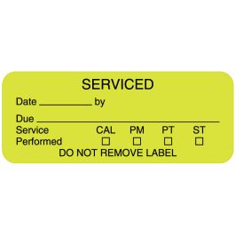 Performed Date, Equipment Service Label, 2-1/4" x 7/8" | United Ad Label