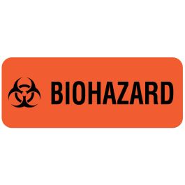 Biohazard Warning Label, 1-1/4" x 5/16" | United Ad Label