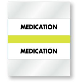 Color-Coded Chart Divider Tabs - Blue - "Medications", 1-1/2" x 1-1/4 ...