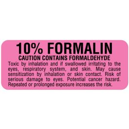 10% Formalin Caution, Histology/Cytology Label, 2-1/4" x 7/8" | United ...