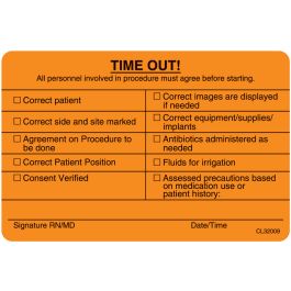Time Out Label, 4" x 2-5/8" | United Ad Label