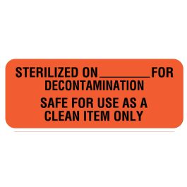 Decontamination Sterilization Labels, 2-1/4" x 7/8" | United Ad Label