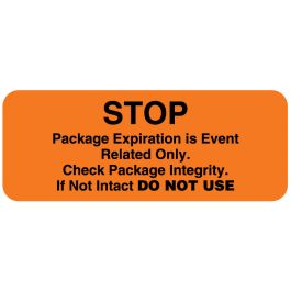 Stop Package Expiration, Sterrad System Compatible Label, 2-1/4" x 7/8 ...