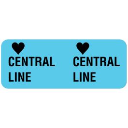 Central Line, IV Line Identification Label, 2-1/4" x 7/8" | United Ad Label