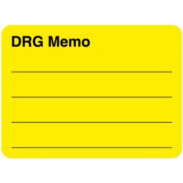 DRG Assignment & Reminder Label, 2-3/8" x 1-3/4" | United Ad Label