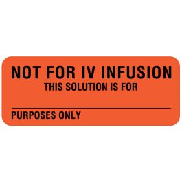 Solution Not For IV Infusion, Medication Label, 2-1/4" x 7/8" | United ...