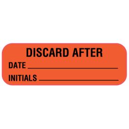 Red DISCARD AFTER Expiration Labels | United Ad Label