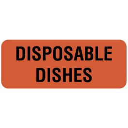 Disposable Dishes, Nutrition Communication Labels, 2-1/4" x 7/8 ...