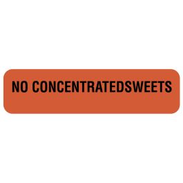 No Concentrated Sweets, Nutrition Communication Labels, 1-1/4" x 5/16 ...