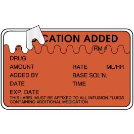 Red IV Medication Added Labels - EDP Paper | United Ad Label