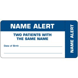 Two Patients With Same Name, Name Alert Label, 3-7/8" x 1-7/8" | United ...