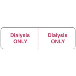 Dialysis Only, Line Identification Label, 3" x 7/8" | United Ad Label