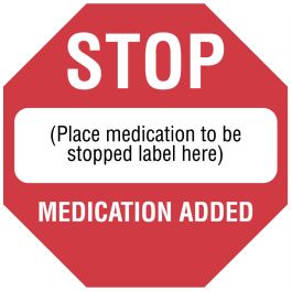 Iv Medication Added Label, 1-1/2" x 1-1/2" | United Ad Label