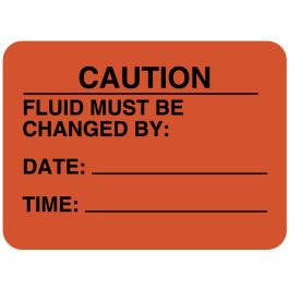 Caution Fluid Change, IV Medication Additive Label, 1-7/8" x 1-7/8 ...