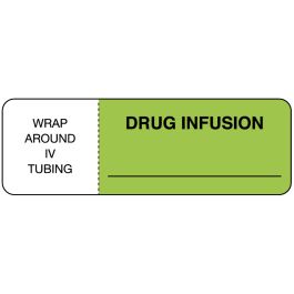 Drug Infusion Flag Label, 3" x 1" | United Ad Label