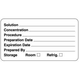 Solution Concentration, Laboratory Reagent Label, 3" x 1-5/8" | United ...