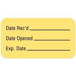 Permanent Yellow Quality Control Label, 1-5/8" x 7/8" | United Ad Label