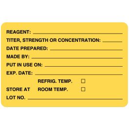 Reagent Prep, Laboratory Reagent Label, 3" x 2" | United Ad Label