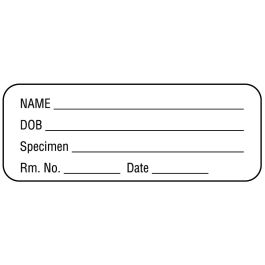 Name Specimen Rm.No. Date, Pathology Labels, 2" x 3/4" | United Ad Label