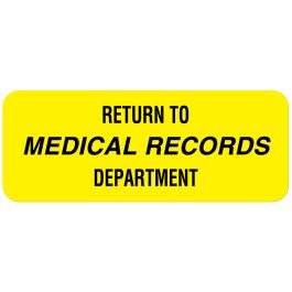 Medical Records, Department Aid Labels, 2-1/4" x 7/8" | United Ad Label