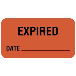 Red EXPIRED Chart Labels, 1-5/8" x 7/8" | United Ad Label