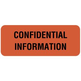 Confidential Information, Disclosure Label, 2-1/4" x 7/8" | United Ad Label