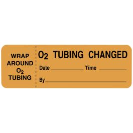 Orange Oxygen Set-Up and Equipment Labels, 3"x 1" | United Ad Label