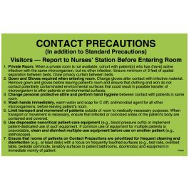 Contact Precautions Labels, 8" x 5.25" | United Ad Label