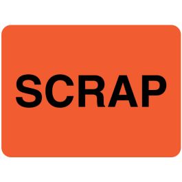 Scrap, Equipment Service Label, 2-3/8" x 1-3/4" | United Ad Label