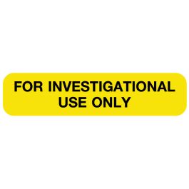 FOR INVESTIGATIONAL USE ONLY, Medication Instruction Label, 1-5/8" x 3/ ...