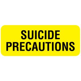 Suicide Precautions Label, 2-1/4" x 7/8" | United Ad Label