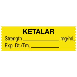 Anesthesia Tape, Ketalar mg/mL, 1-1/2" x 1/2" | United Ad Label