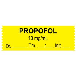 Anesthesia Tape, Propofol 10 mg/mL, Date Time Initial, 1-1/2" x 1/2 ...