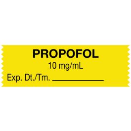 Anesthesia Tape, Propofol 10 mg/mL, 1-1/2" x 1/2" | United Ad Label
