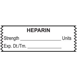 Anesthesia Tape, Heparin Units, 1-1/2" x 1/2" | United Ad Label