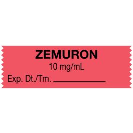 Anesthesia Tape, Zemuron 10 mg/mL, 1-1/2" x 1/2" | United Ad Label