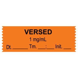 Anesthesia Tape, Versed 1 mg/mL, Date Time Initial, 1-1/2" x 1/2 ...