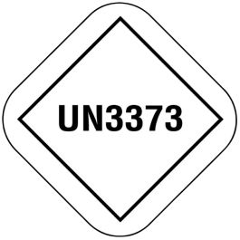 UN3373 Packing And Shipping Label, 2.5" x 2.5" | United Ad Label